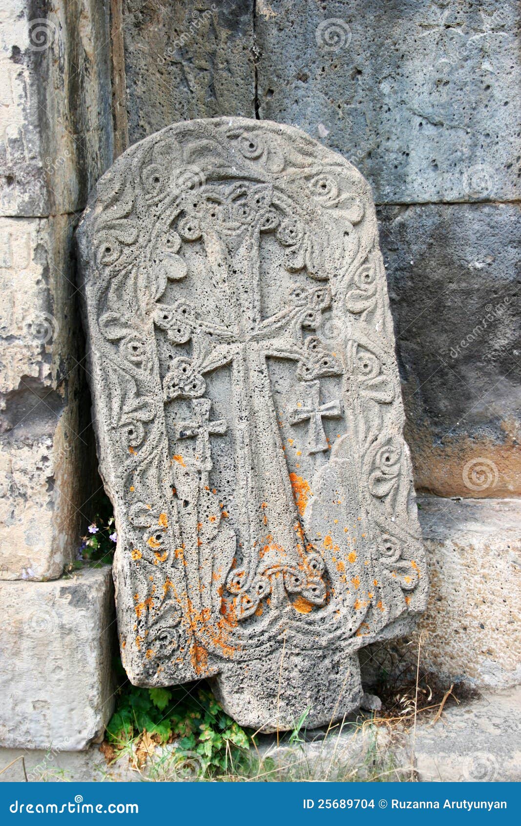 Khachkar or cross-stone stock photo. Image of famous - 25689704