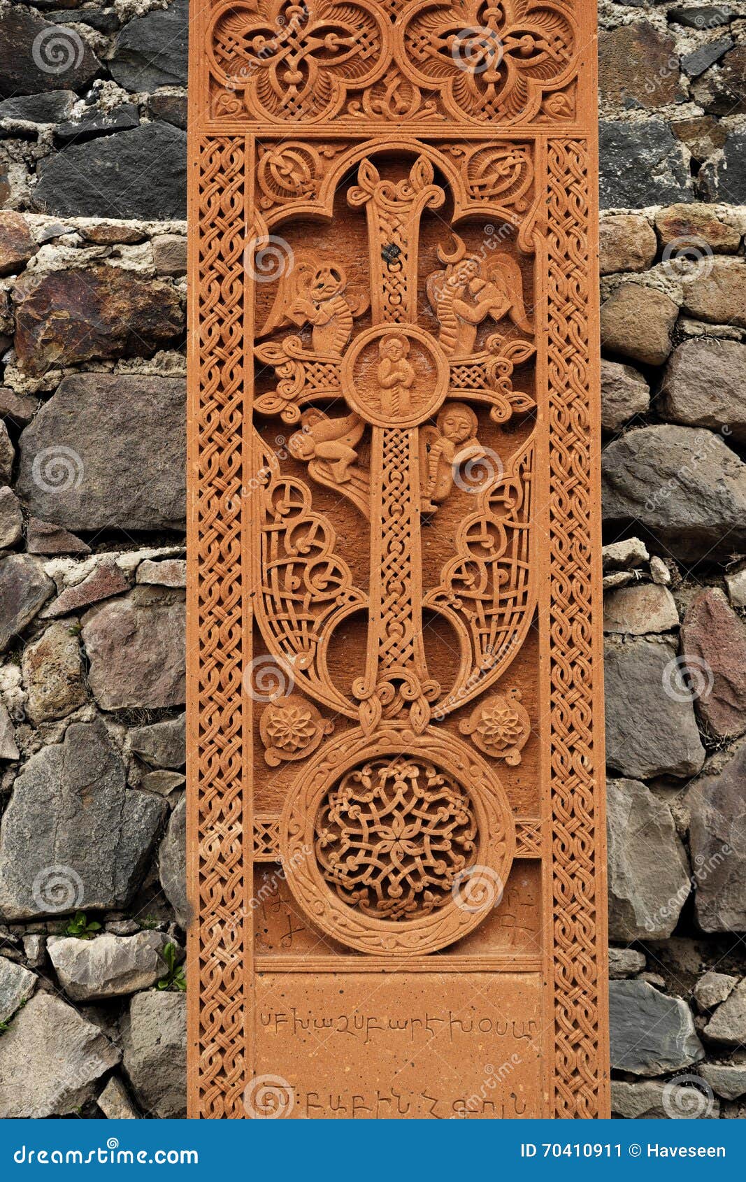 Khachkar, the Sacred Cross-stone Stock Image - Image of armenian ...