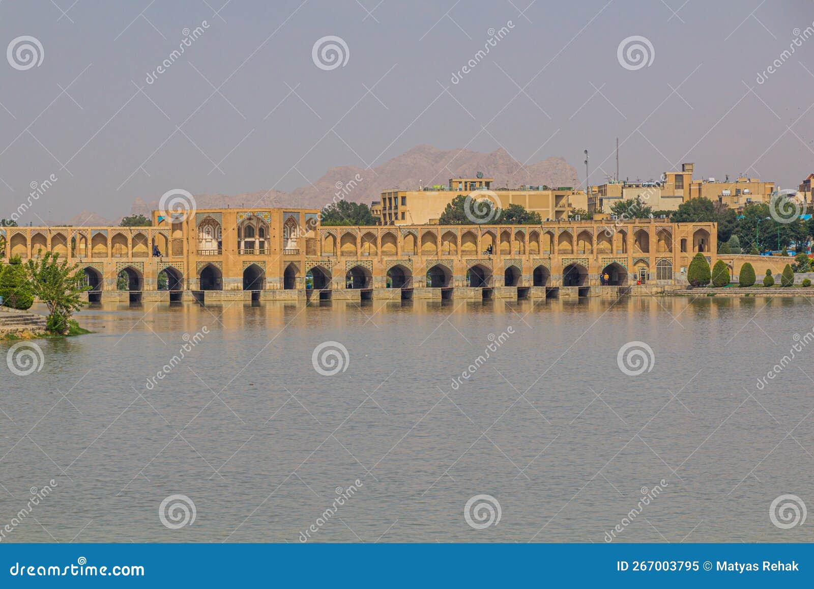 Khaju Bridge in Isfahan, Ir Stock Image - Image of arches, khajoo ...