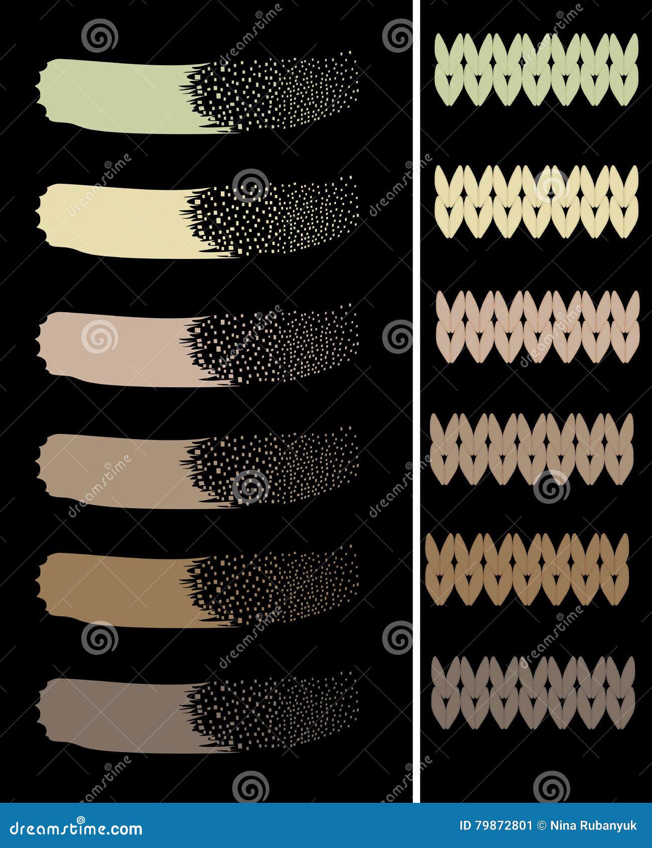 Khaki Color Palette Original Illustration Stock Illustration ...