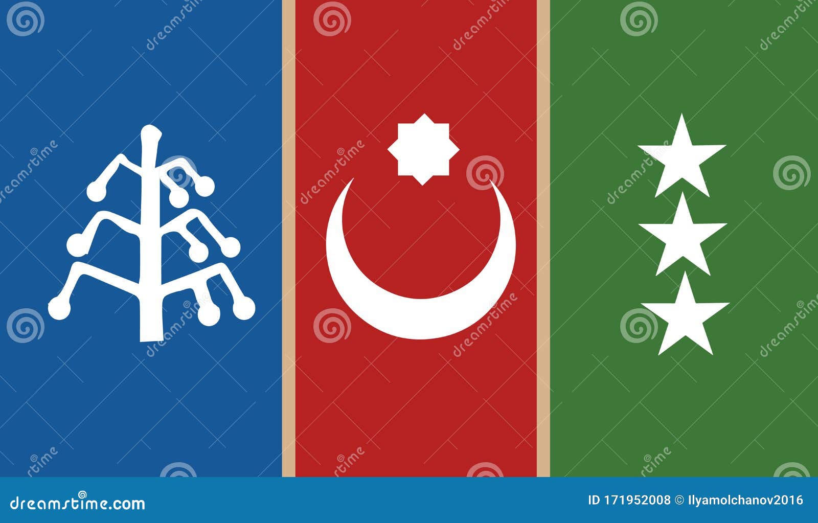 Khalaj Ethnic Groups Flag Vector Icon Stock Vector - Illustration of ...