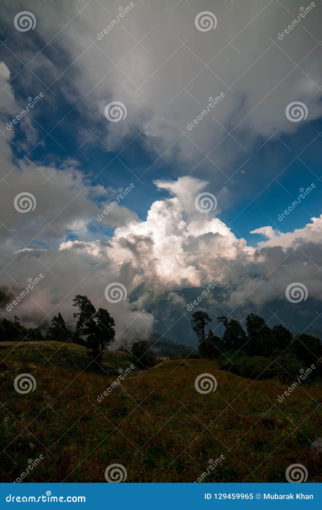 Khaliya Top Trek stock image. Image of india, landscape - 129459965