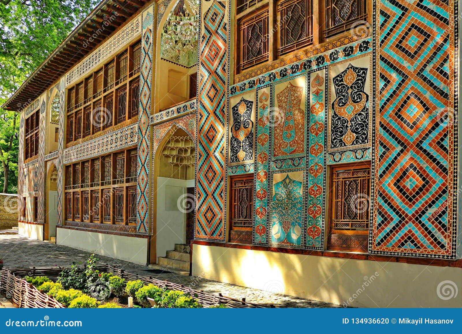 Khan`s Palace in the City of Sheki Stock Photo - Image of ancient ...