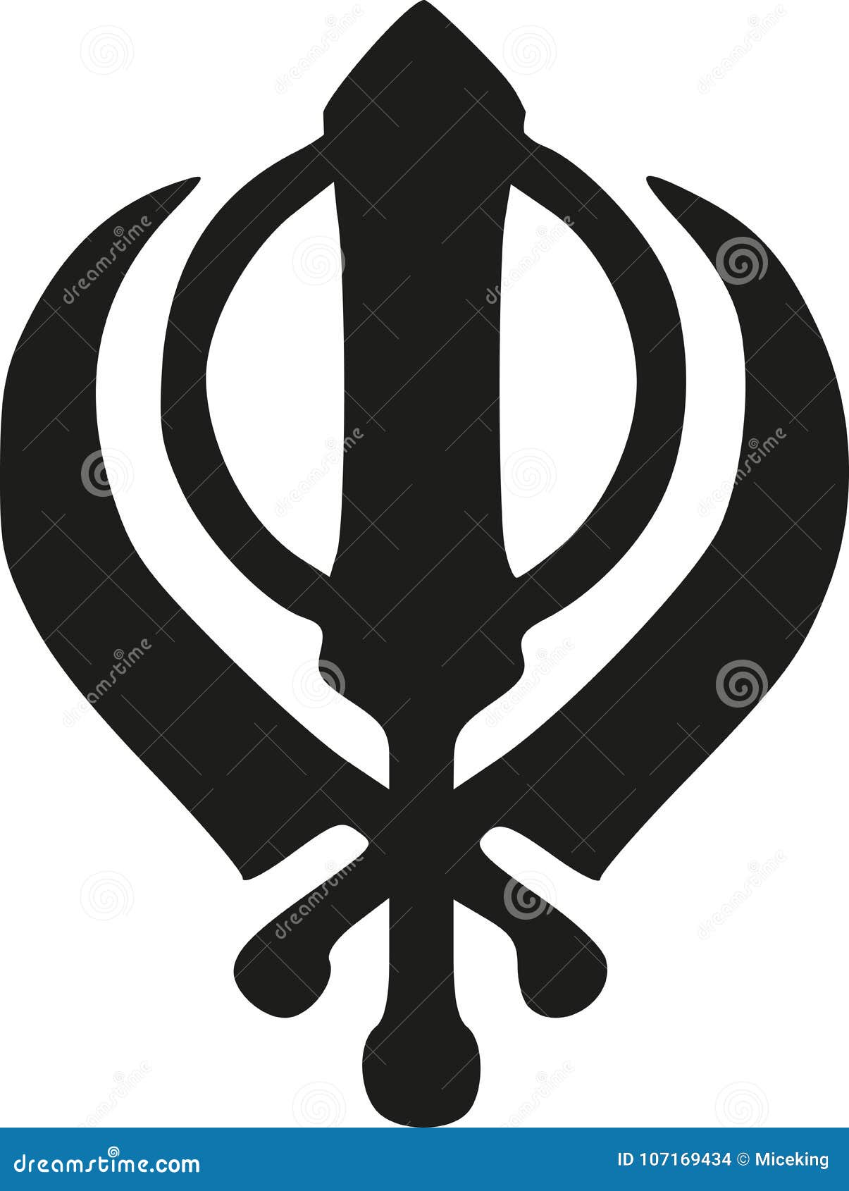 Khanda Sikh icon stock vector. Illustration of pictogram - 107169434