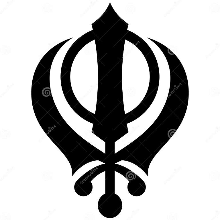 Khanda symbol stock vector. Illustration of blessed, holy - 39470851