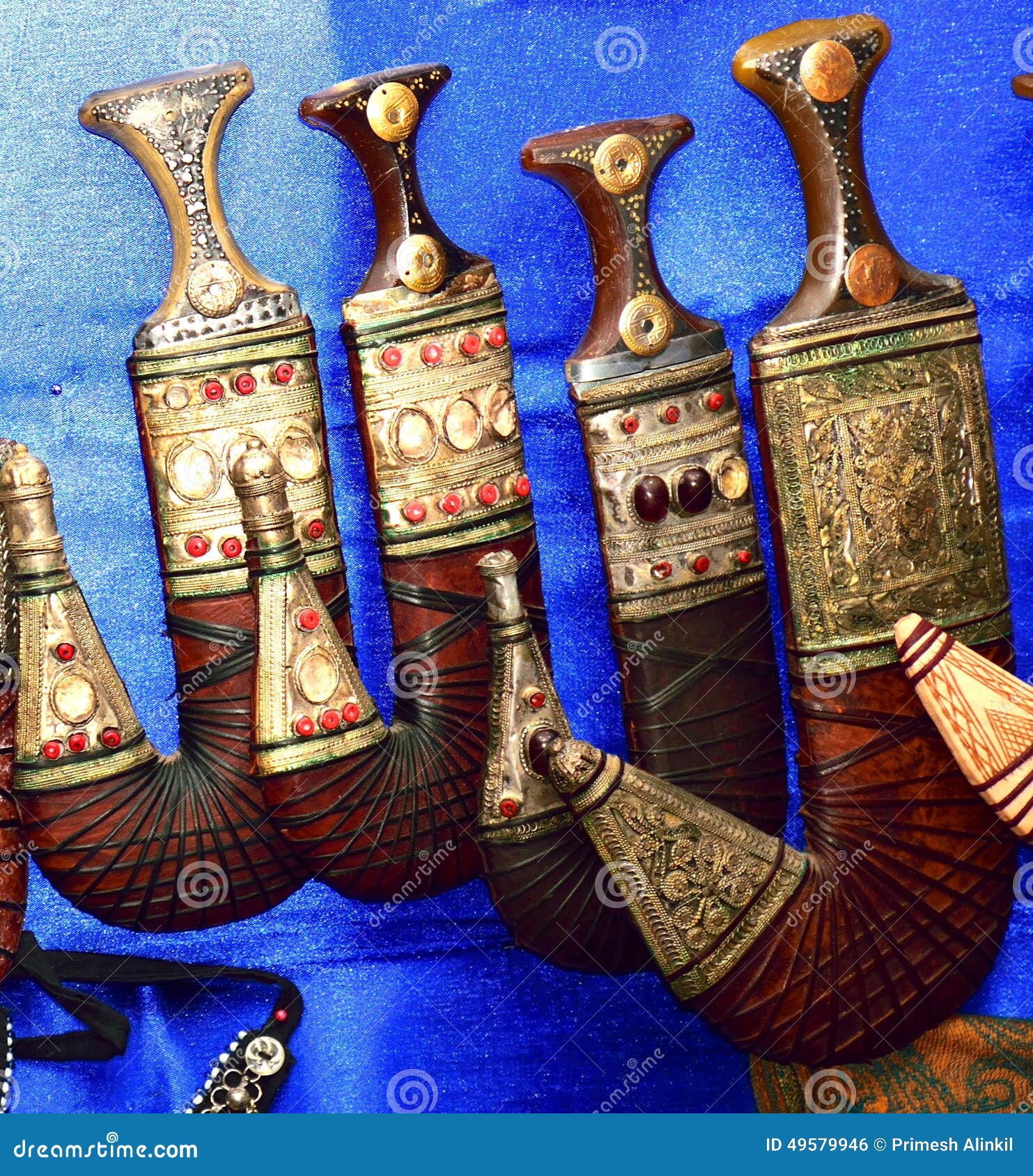 Four Khanjar arabs dagger stock photo. Image of love - 49579946