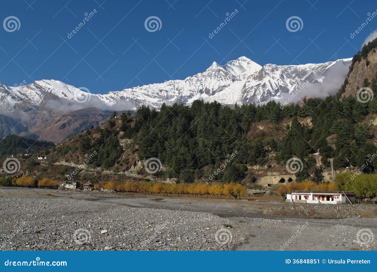 Khanti and Dhaulagiri stock image. Image of nature, mountain - 36848851