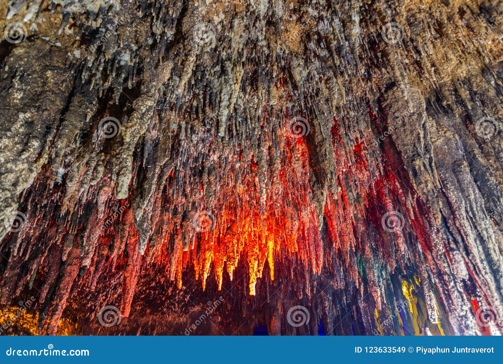Khao Bin Cave of Thailand, Inside Cave View of Multiple Small Slender ...
