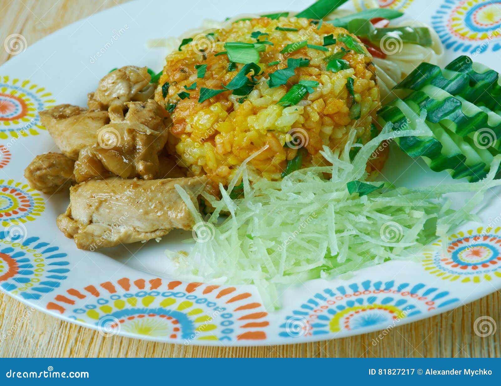 Khao khluk kapi stock image. Image of prawn, traditional - 81827217