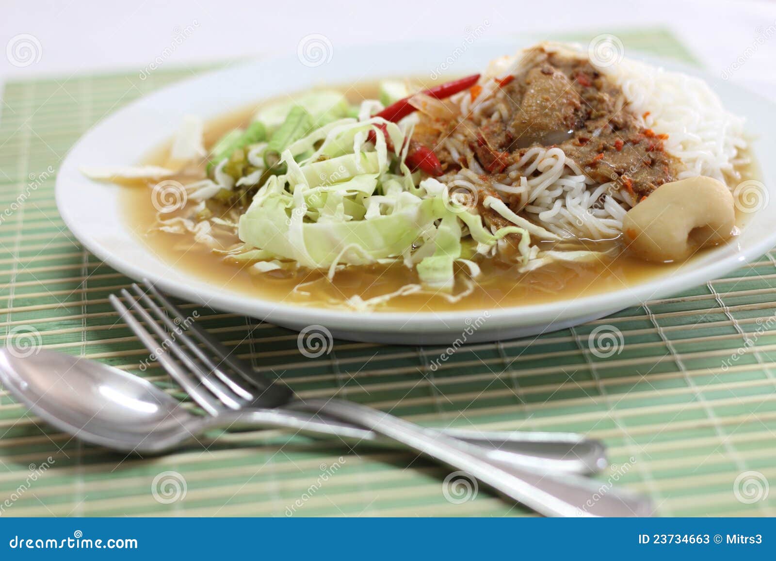 Khao Poon Nam Phik stock image. Image of healthy, boiled - 23734663