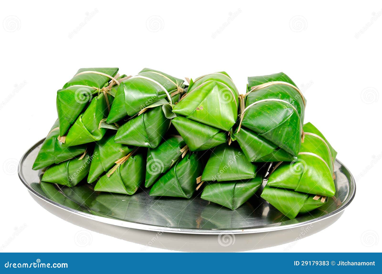 Khao Tom Mad, Thai dessert stock image. Image of closeup - 29179383