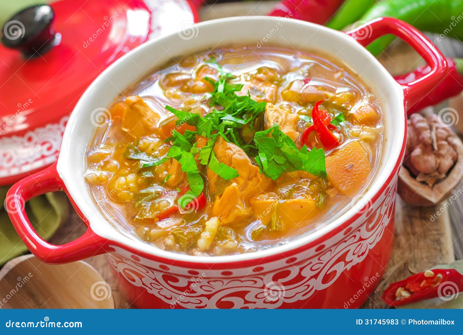 Kharcho stock image. Image of delicious, bowl, beef, closeup - 31745983