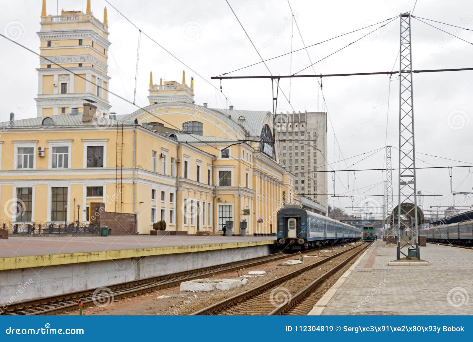 Railway Tracks at the Kharkiv Passenger Railway Station Editorial Stock ...