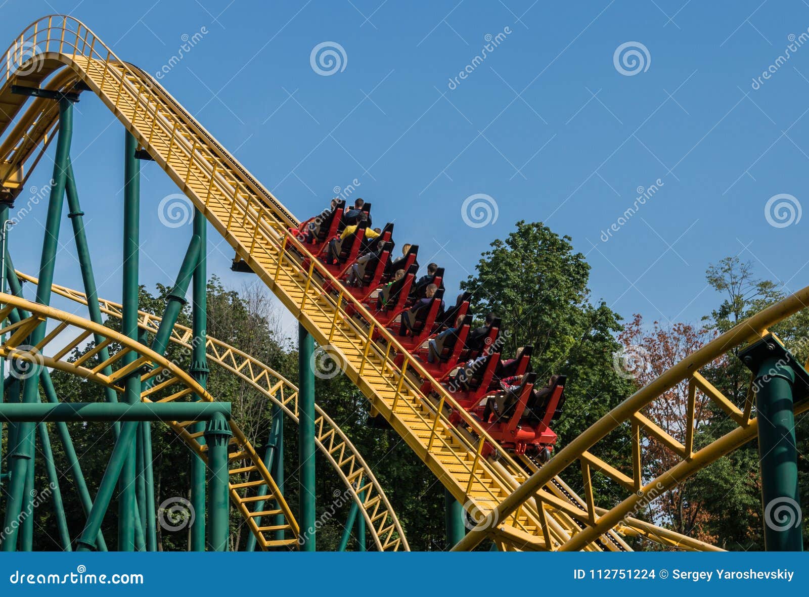 People Having Fun on Roller Coaster Editorial Stock Image - Image of ...