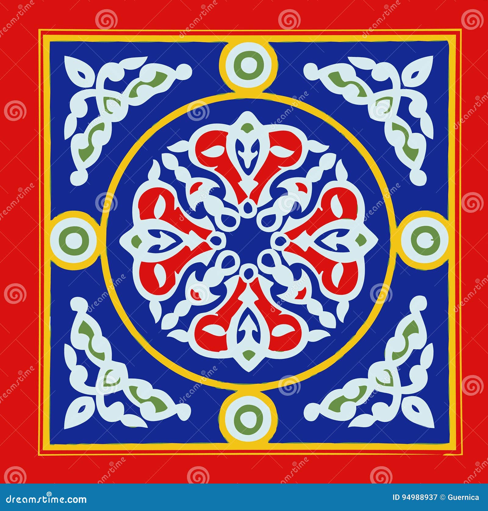 Egyptian Tent Fabric Pattern2 Red-vector. Islamic Greeting Template ...