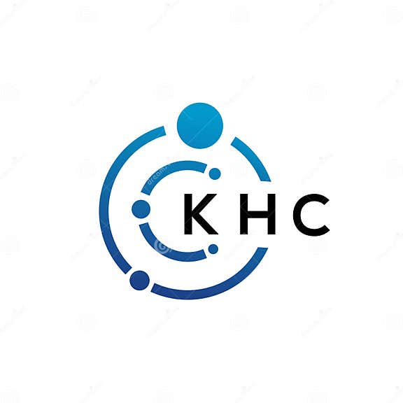 KHC Letter Technology Logo Design on White Background. KHC Creative ...