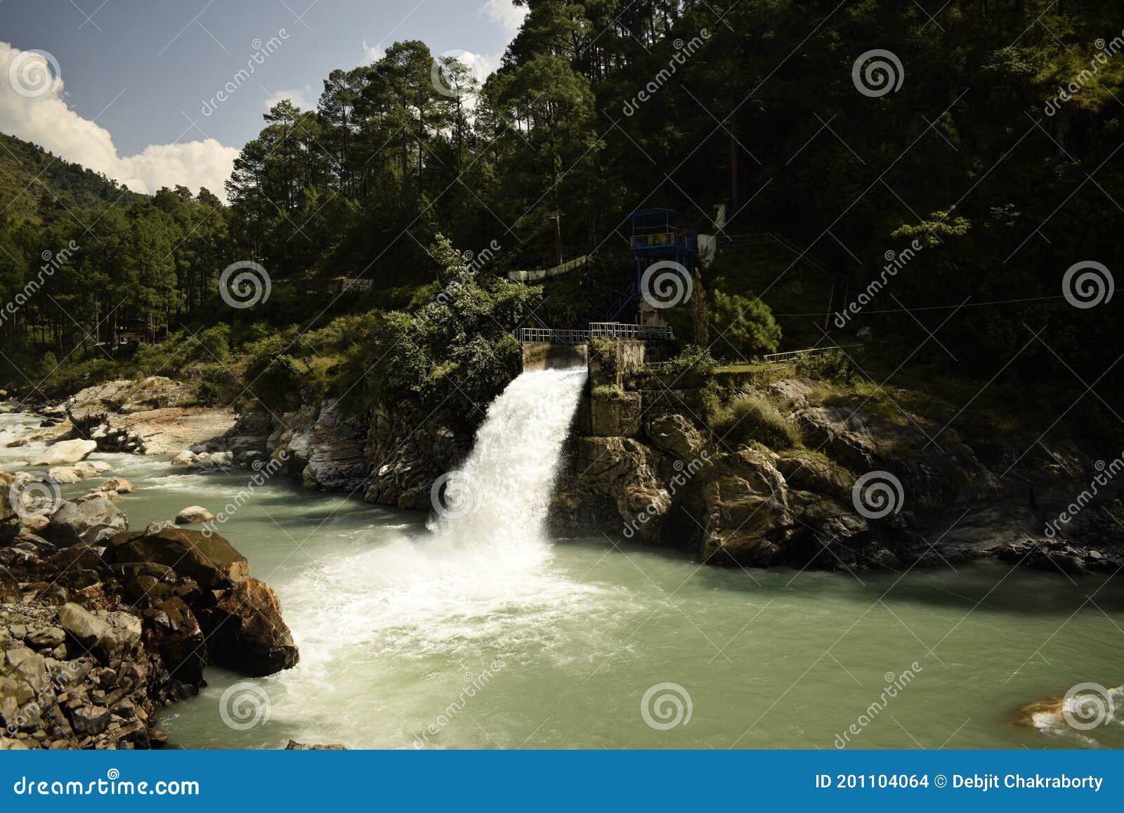 Khedi Waterfalls of Barahat Range Stock Photo - Image of terrain ...