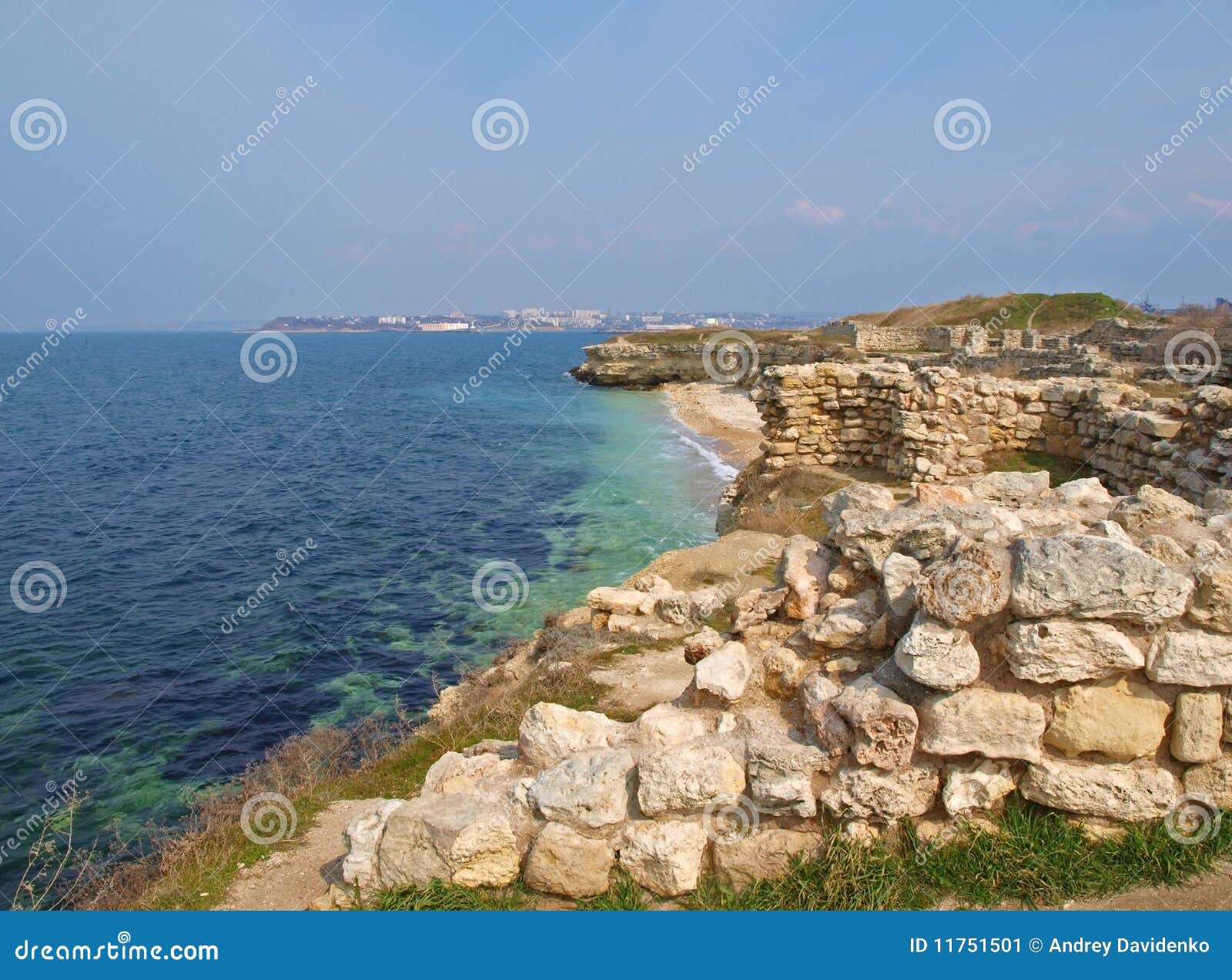 Khersones stock image. Image of blue, archaeology, tower - 11751501
