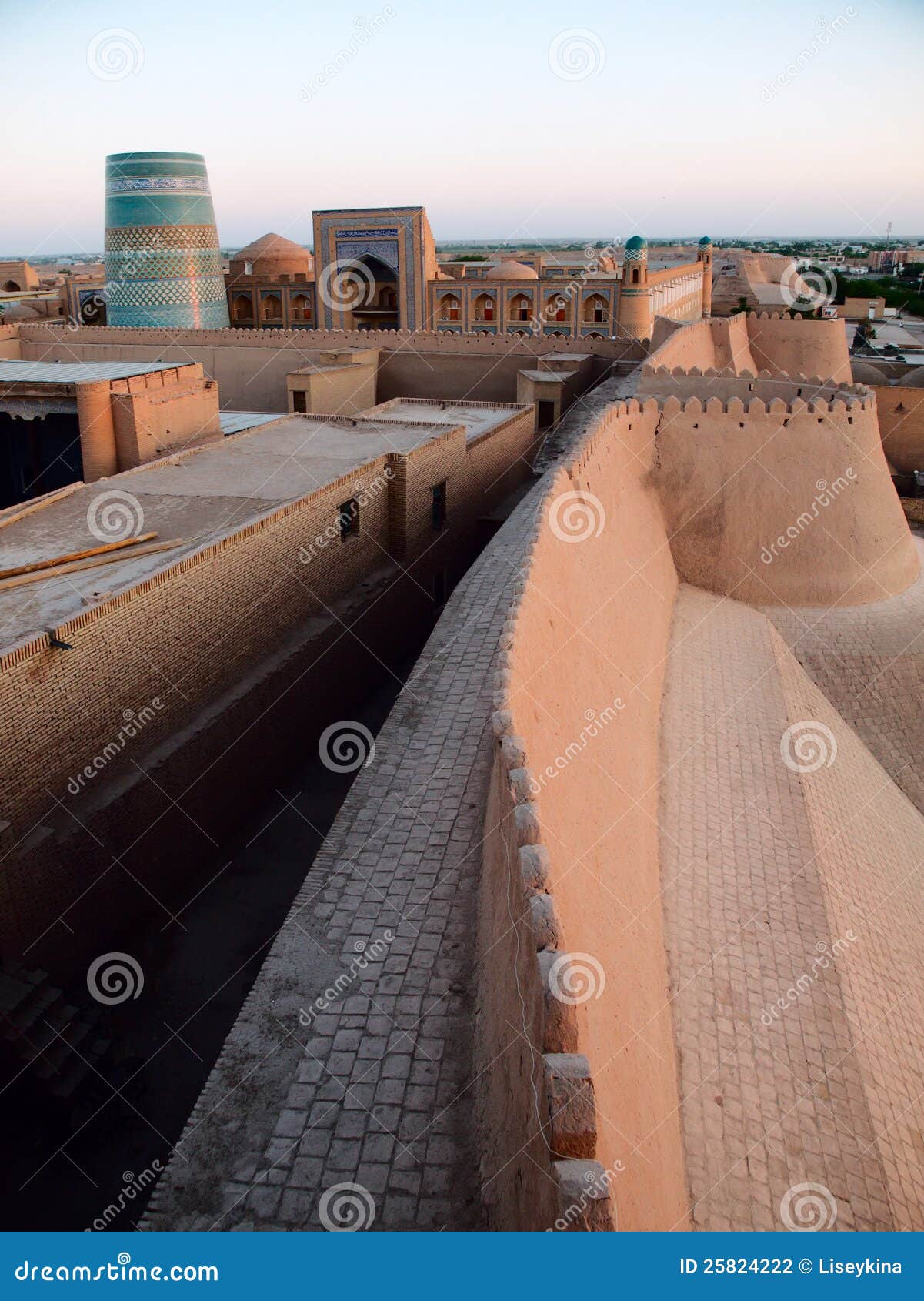 Khiva at sunset stock photo. Image of medressa, ancient - 25824222