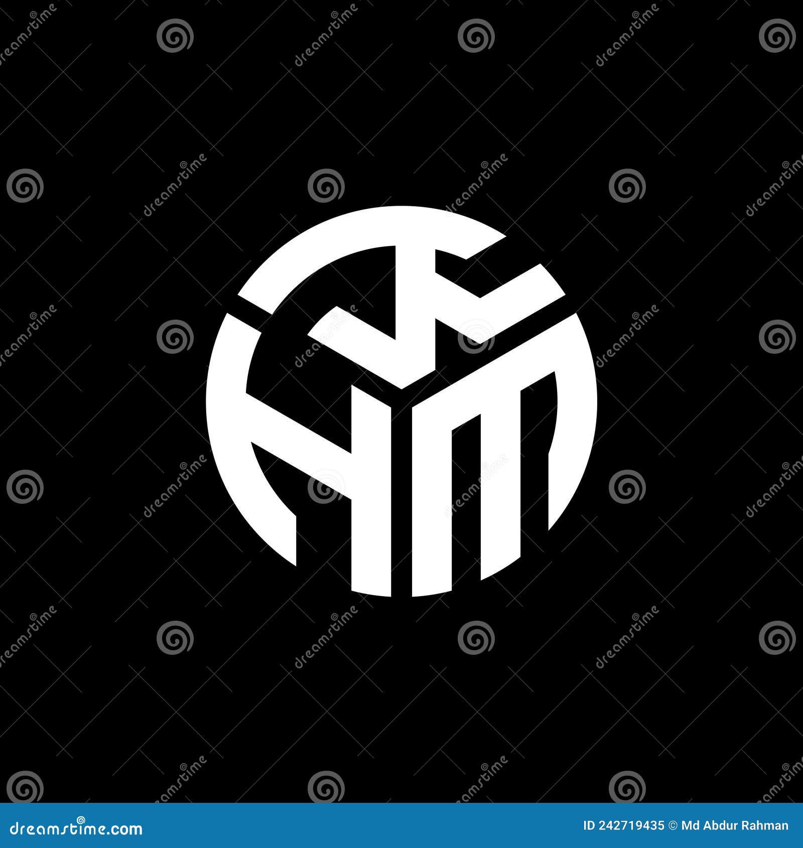 KHL Letter Logo Design on Black Background. KHL Creative Initials ...