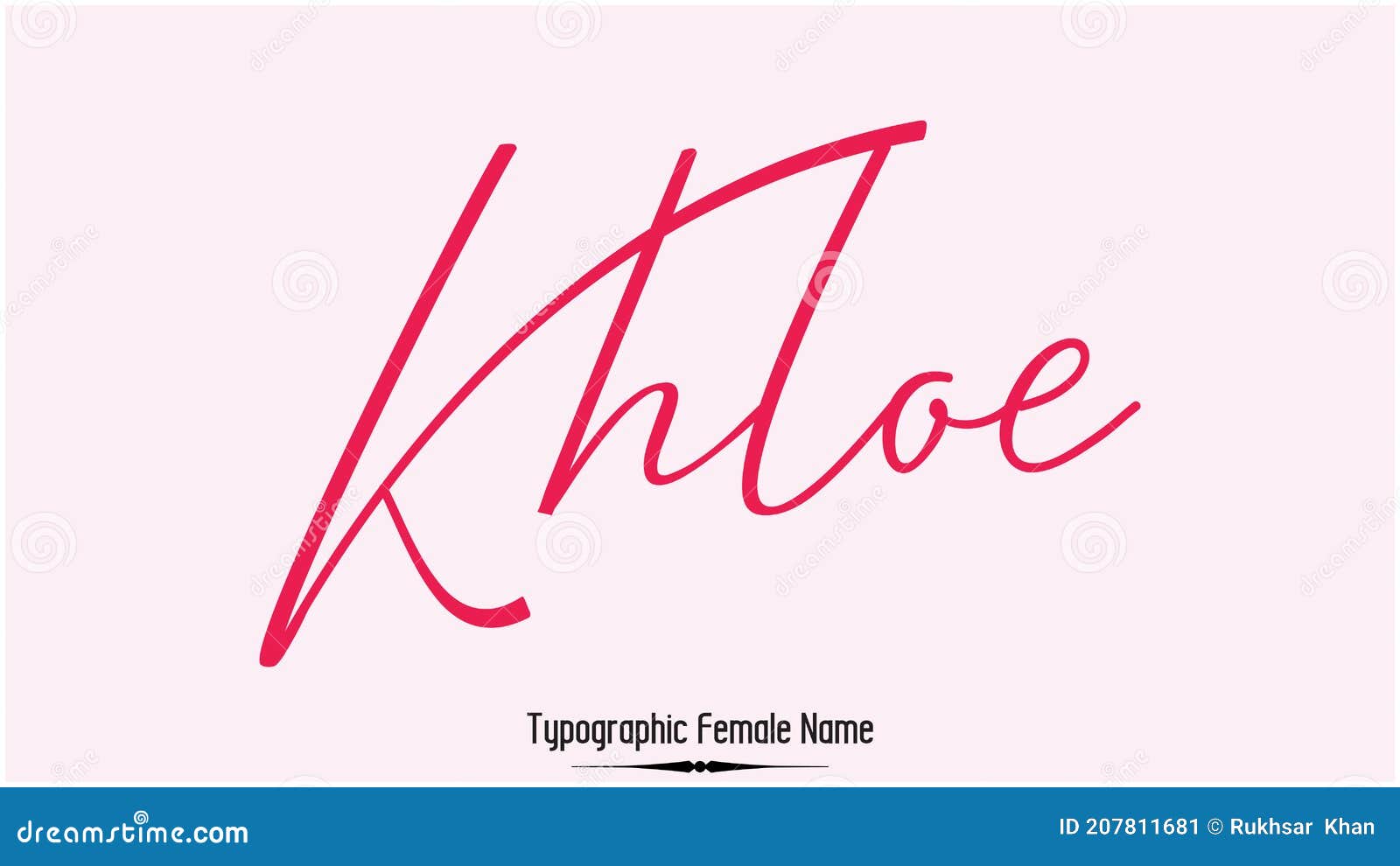 Khloe Feminina Name Letreiro Desenhado. Texto De Tipografia Vetorial ...