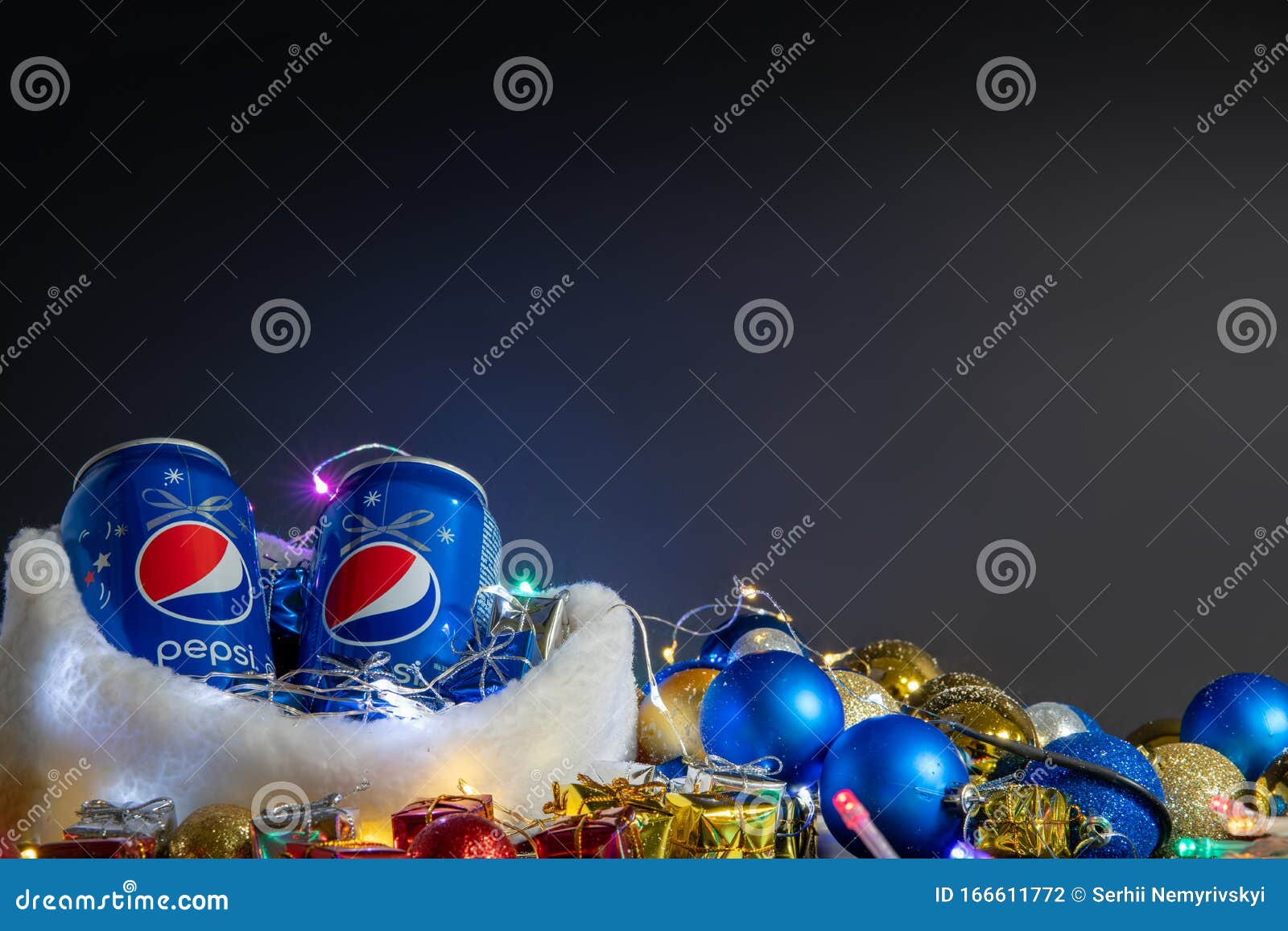 Khmelnytskyi, Ukraine - December 13, 2019: Iron Bottle of Pepsi Drink ...