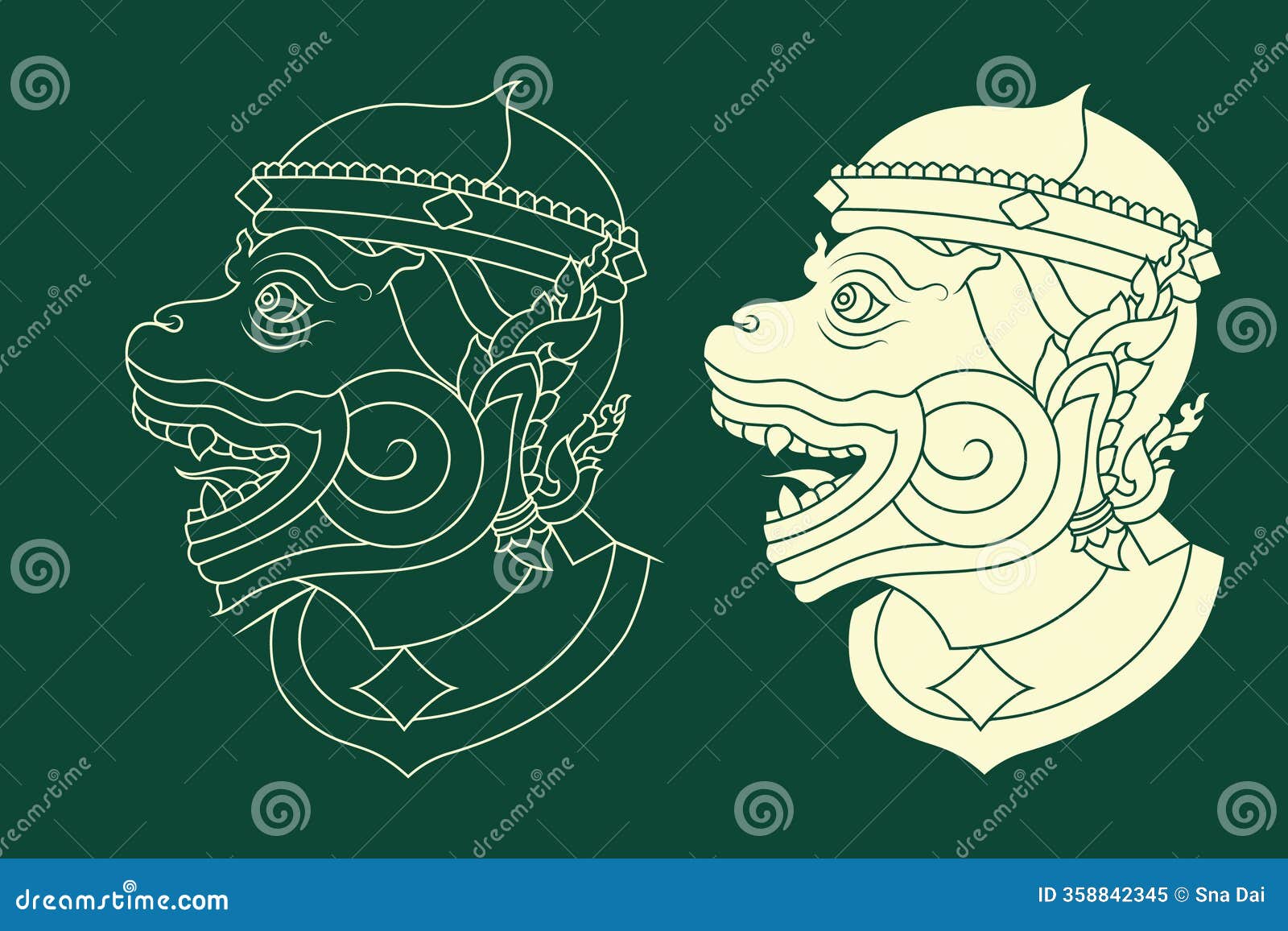 Khmer Art Elements, Vector Illustrator Design | CartoonDealer.com ...
