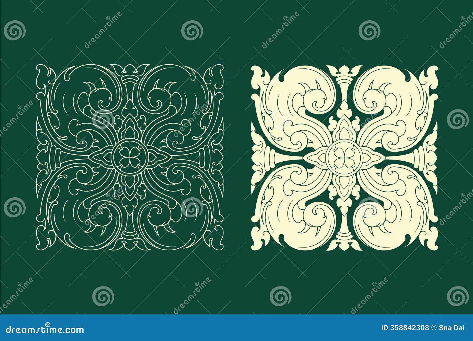 Khmer Art Elements, Vector Illustrator Design | CartoonDealer.com ...