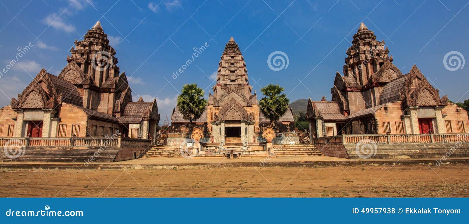 Khmer Building Shaped in Thailand Stock Photo - Image of head ...