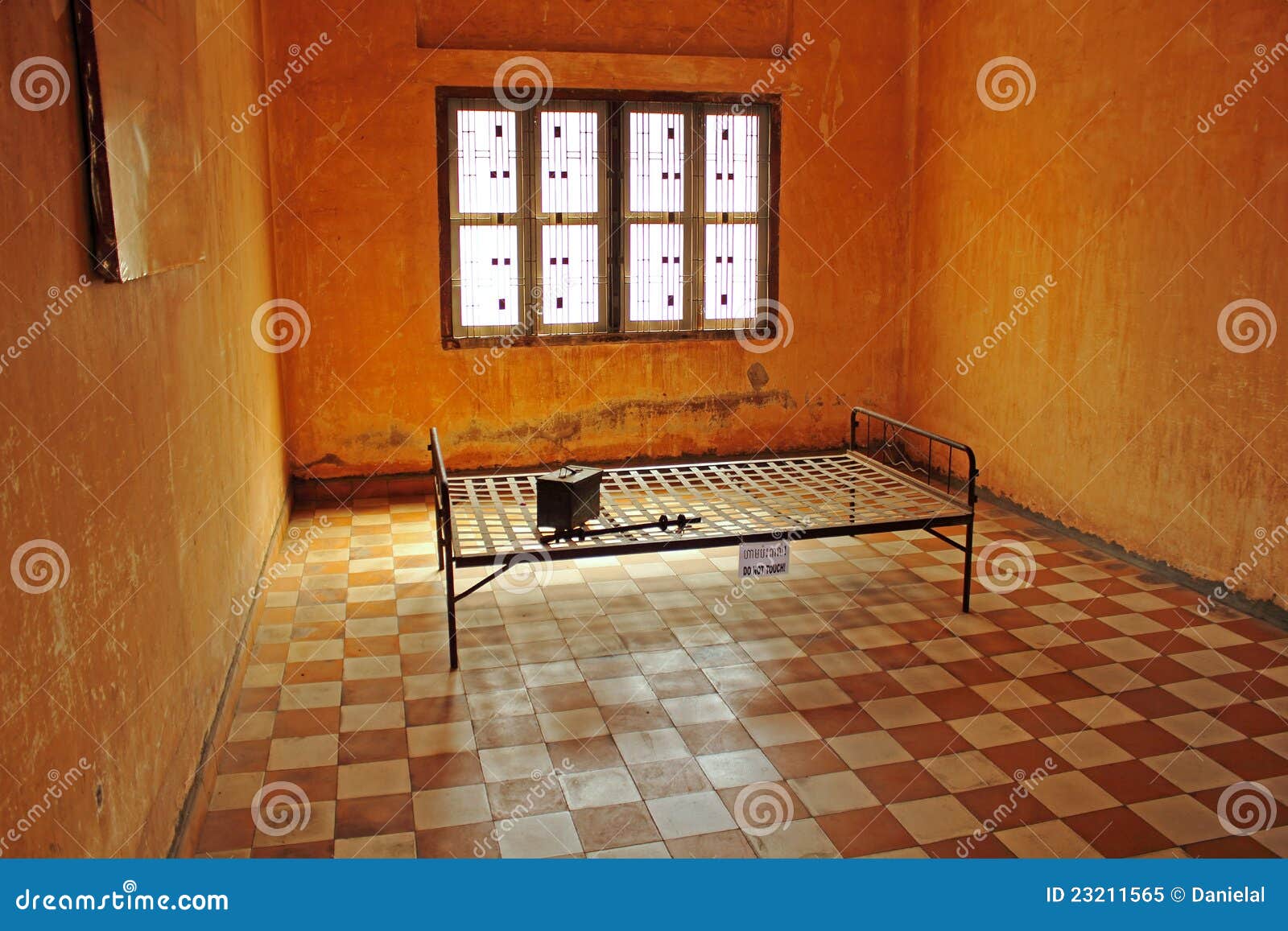 Khmer Rouge prison cell editorial image. Image of room - 23211565