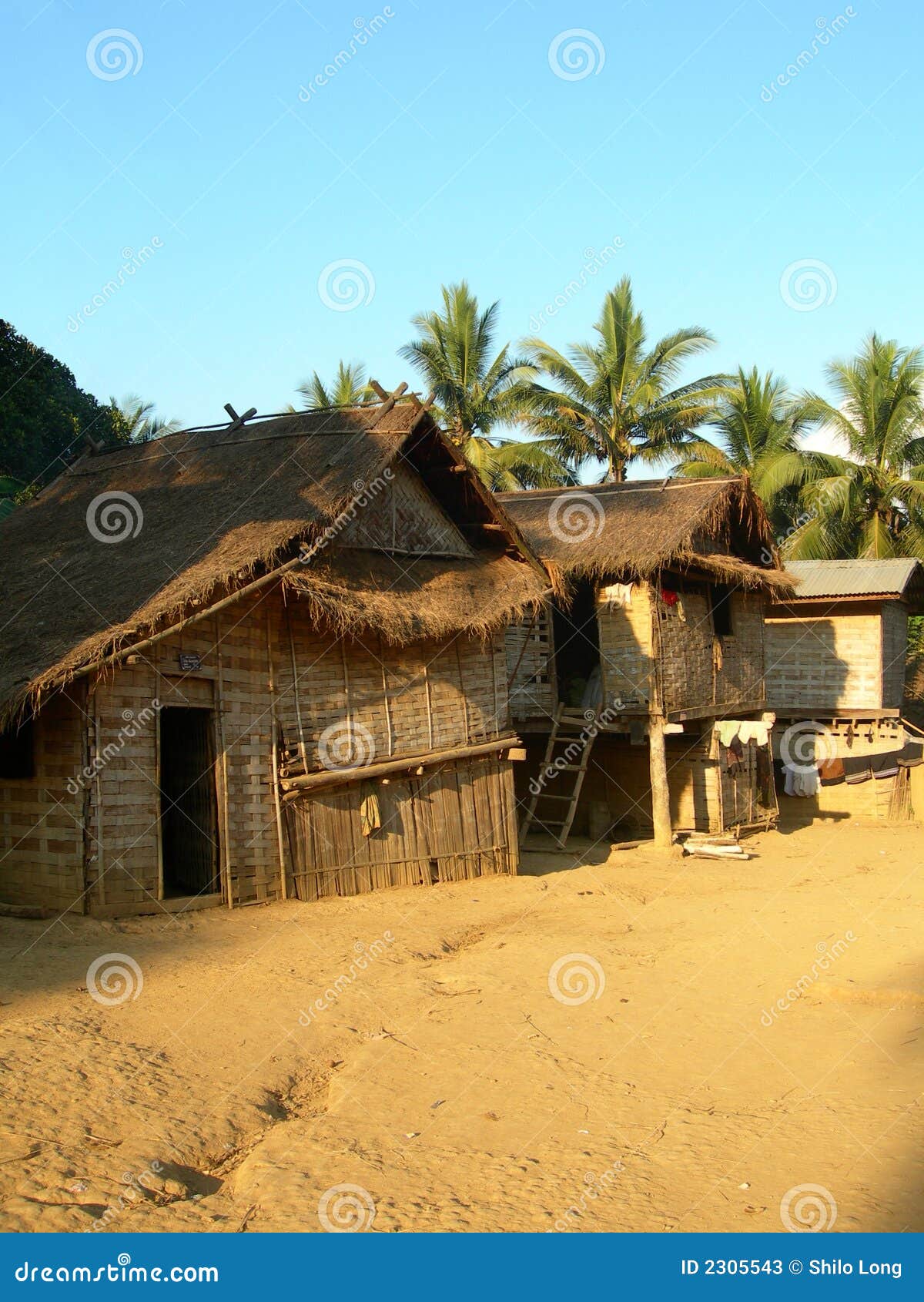 Khmu village stock image. Image of hmong, laos, dwelling - 2305543