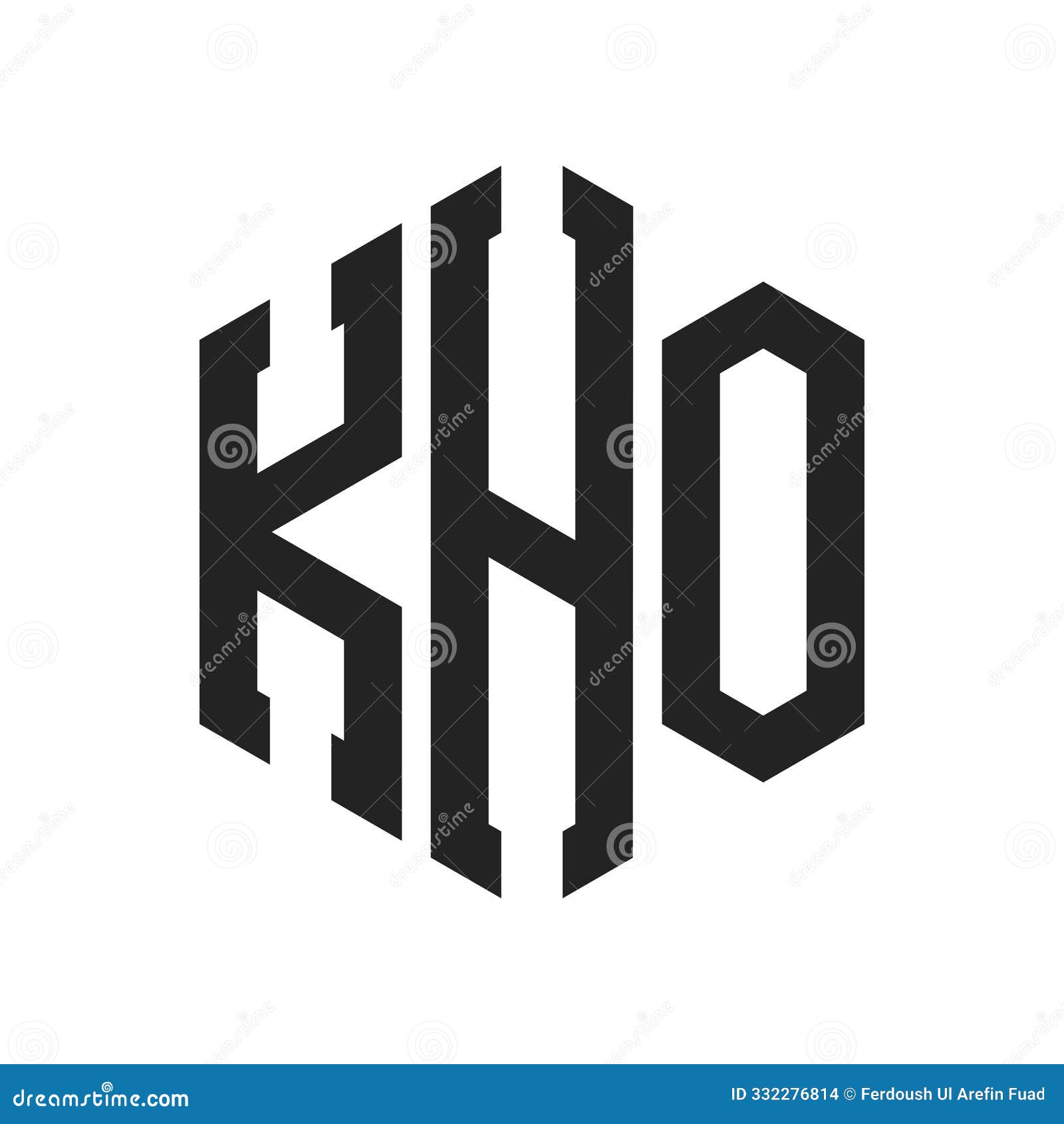 KHO Logo Design. Initial Letter KHO Monogram Logo Using Hexagon Shape ...
