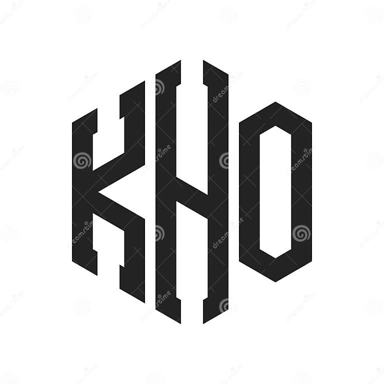 KHO Logo Design. Initial Letter KHO Monogram Logo Using Hexagon Shape ...