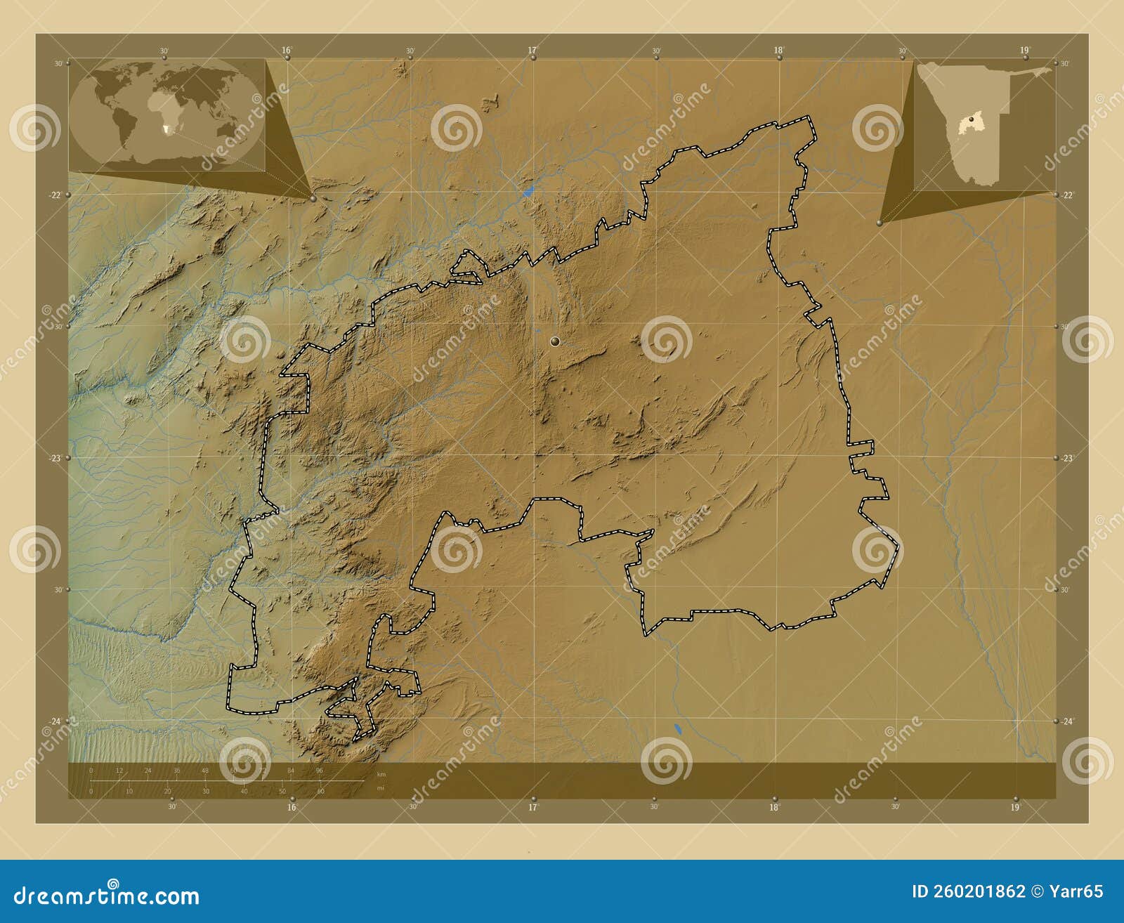 Khomas, Namibia. Physical. Capital Stock Photo - Image of earth, nature ...