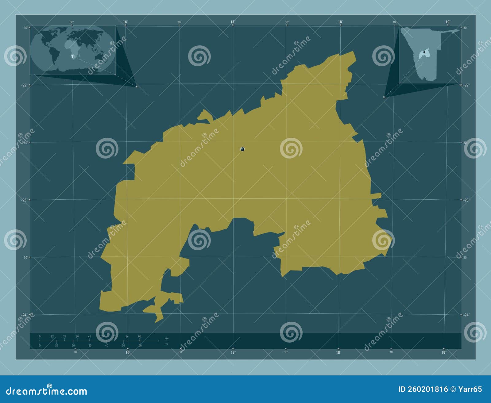 Khomas, Namibia. Solid. Major Cities Stock Illustration - Illustration ...
