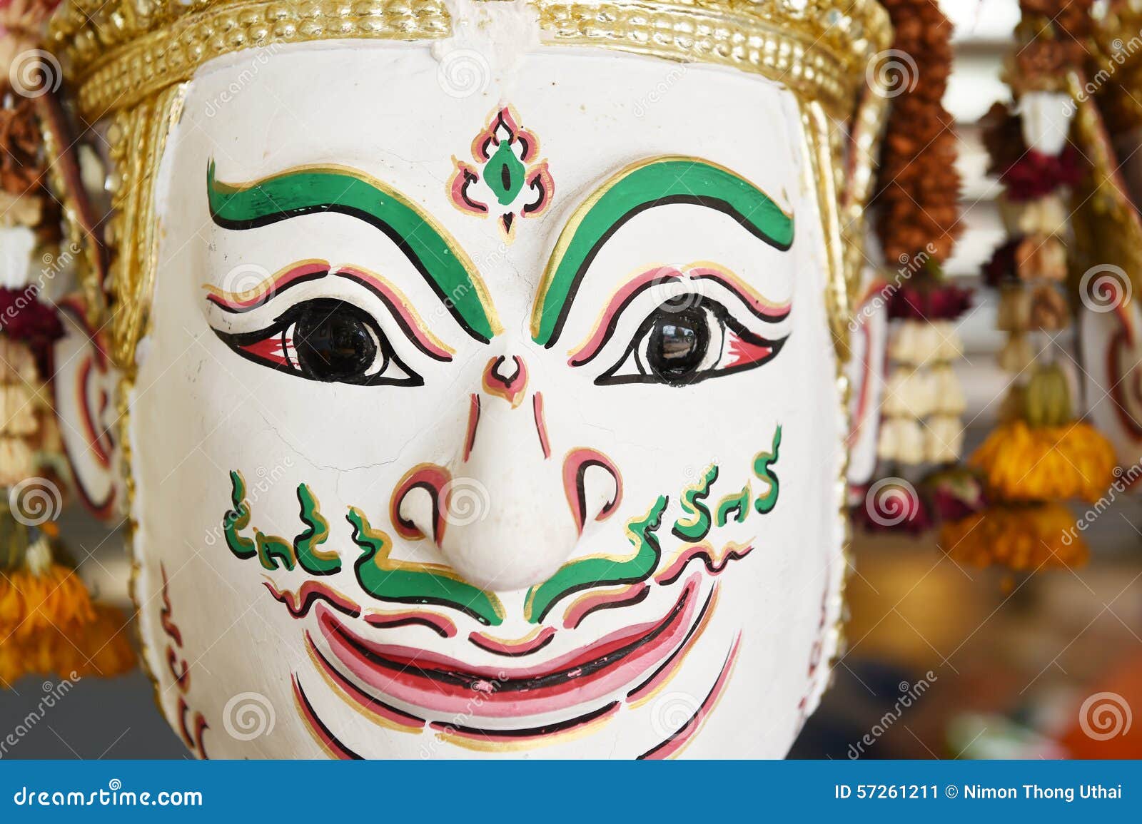 Khon, Angel Mask in Native Thai Style Stock Image - Image of style ...