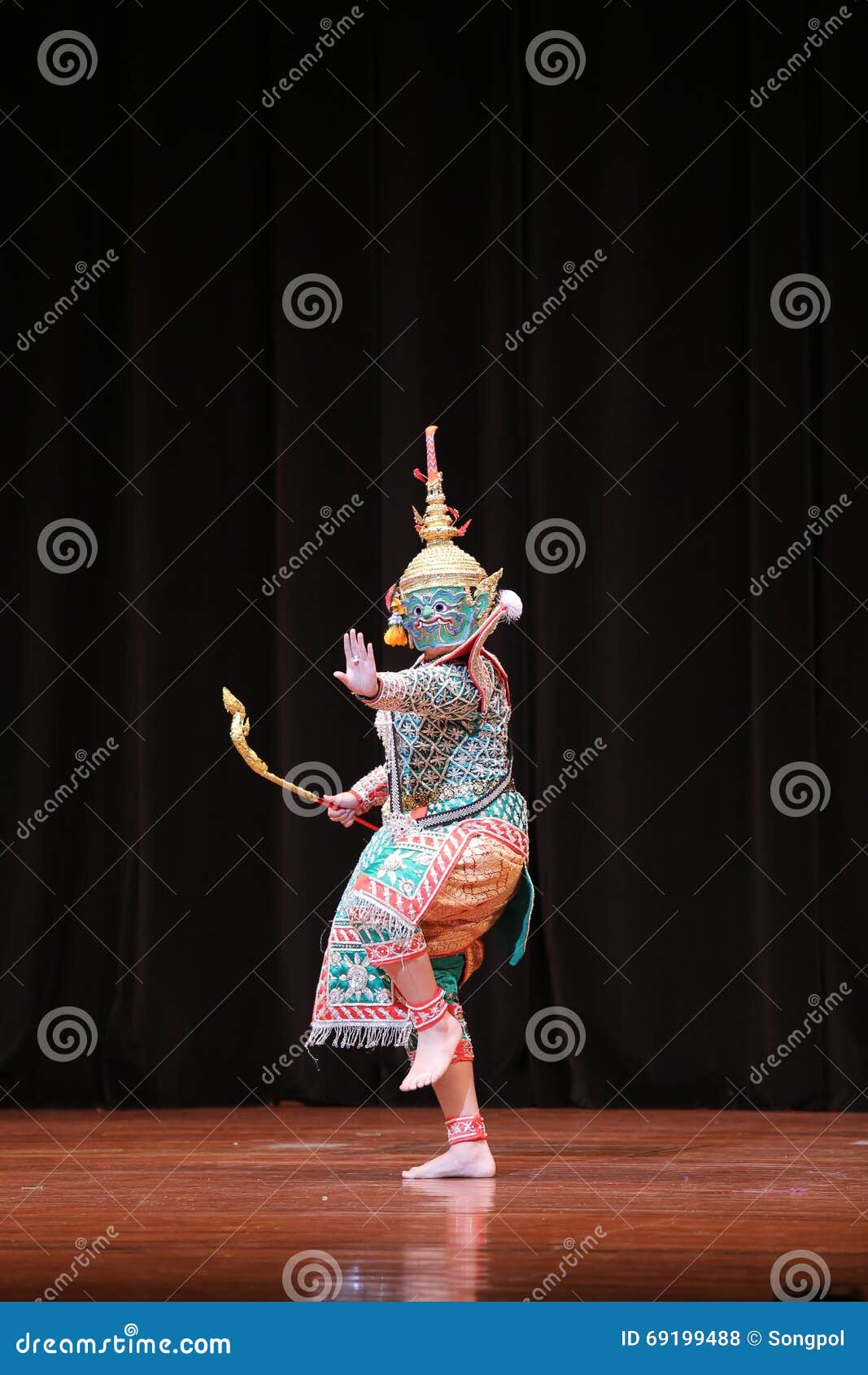 Khon Is A Dance Drama Genre From Thailand. Tossakan Characters Are ...