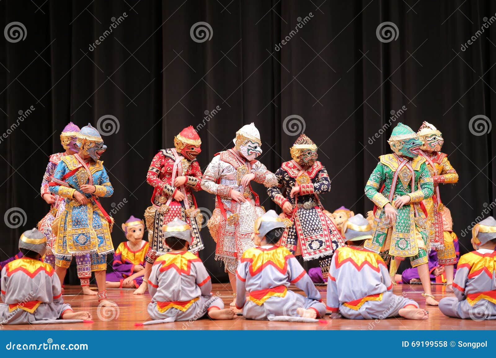 Khon, Dance Drama from Thailand. Stock Photo - Image of artistic ...