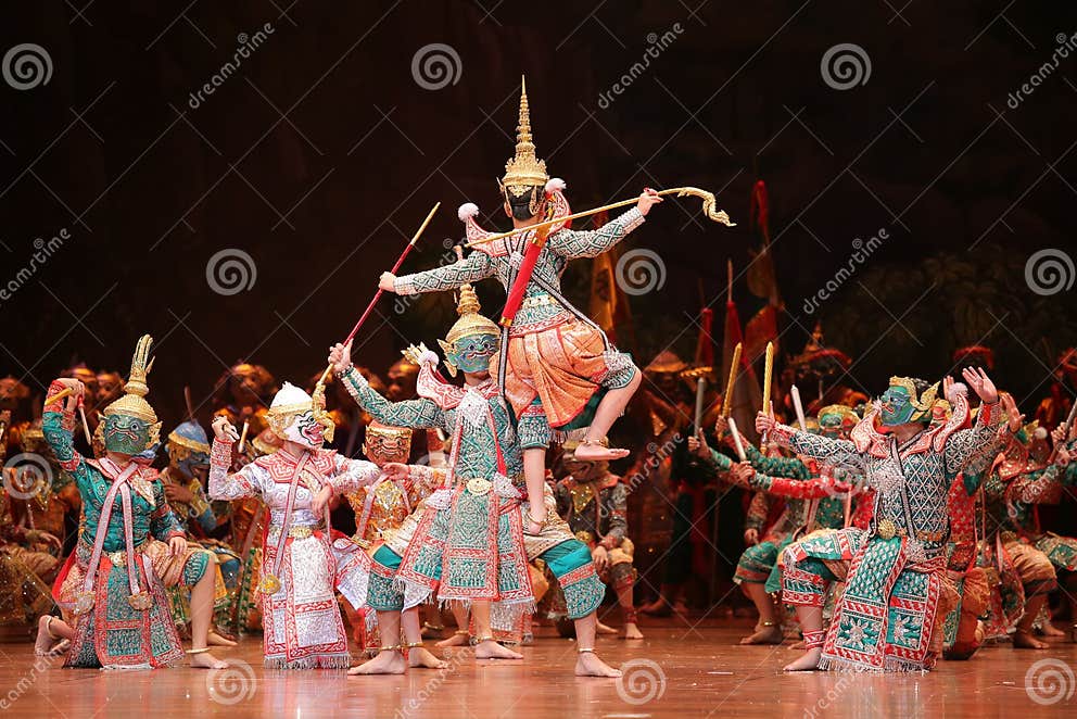 Khon, Dance Drama from Thailand Stock Image - Image of king, beautiful ...