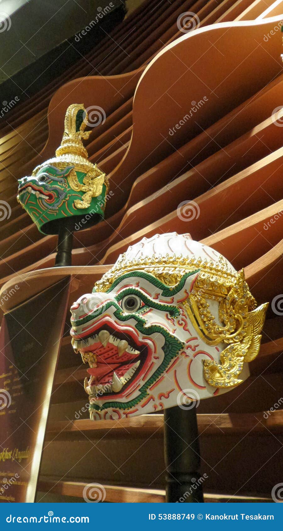 Khon Hanuman Mask, Monkey the Warriors in the Ramayana. Thailand ...