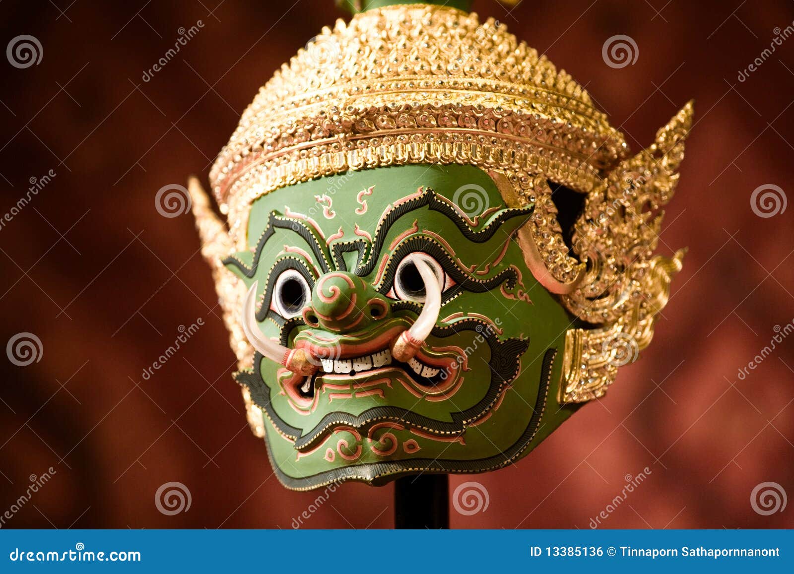 Khon masks stock photo. Image of hindu, gold, ramayana - 13385136