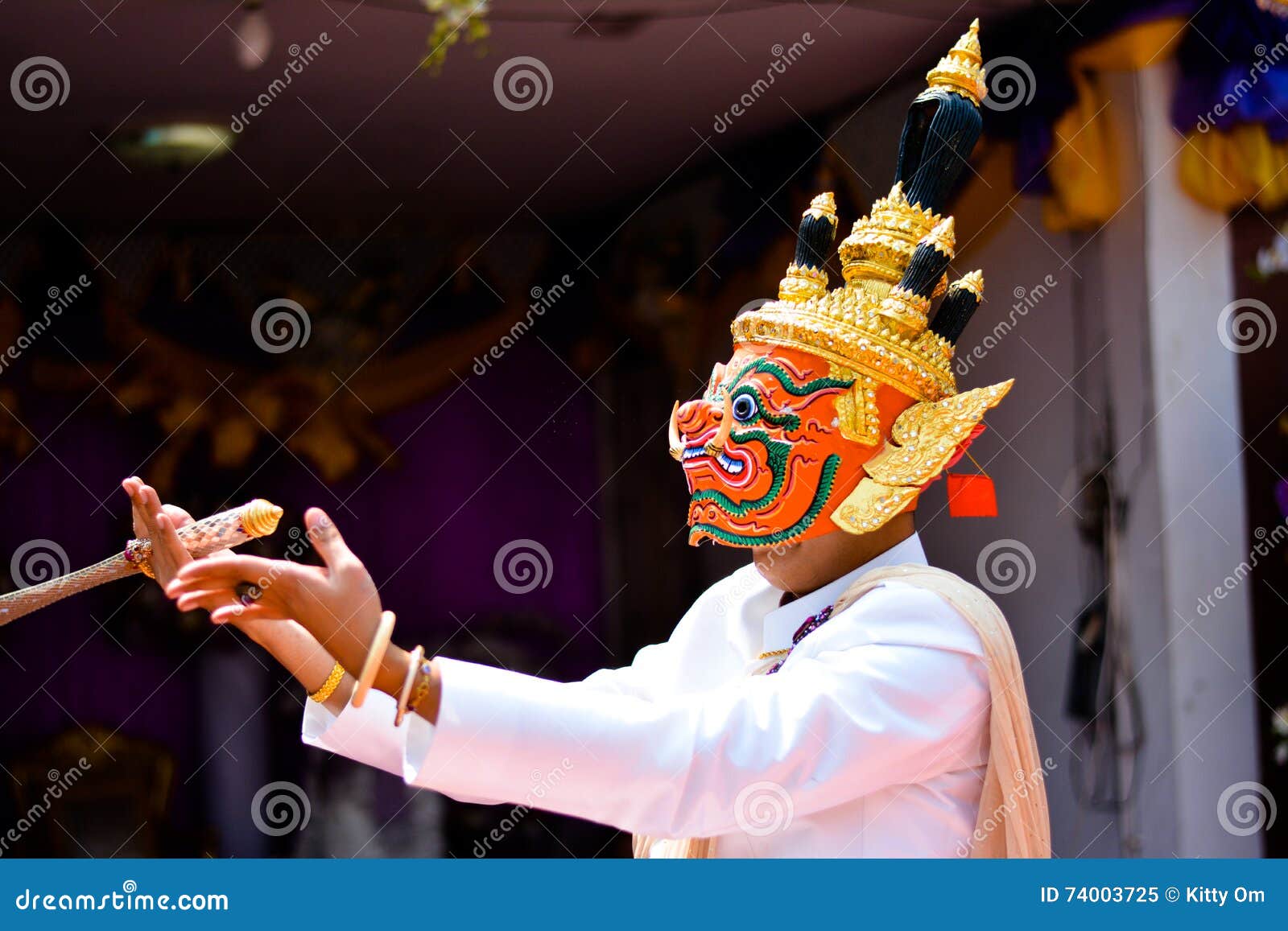 Khon show stock image. Image of tradition, dance, thai - 74003725