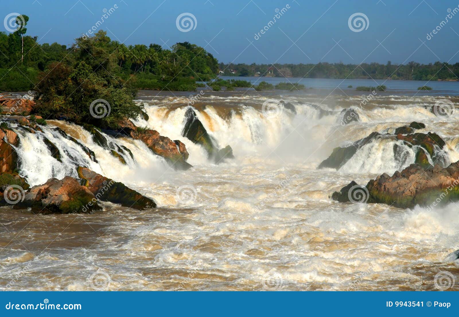 Khone Falls, Laos stock image. Image of fall, jungle, mekong - 9943541