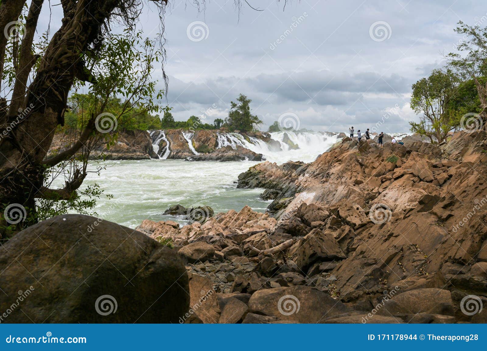 Khone Pha Pheng Waterfall, is Famous Waterfall in Southern of Laos ...