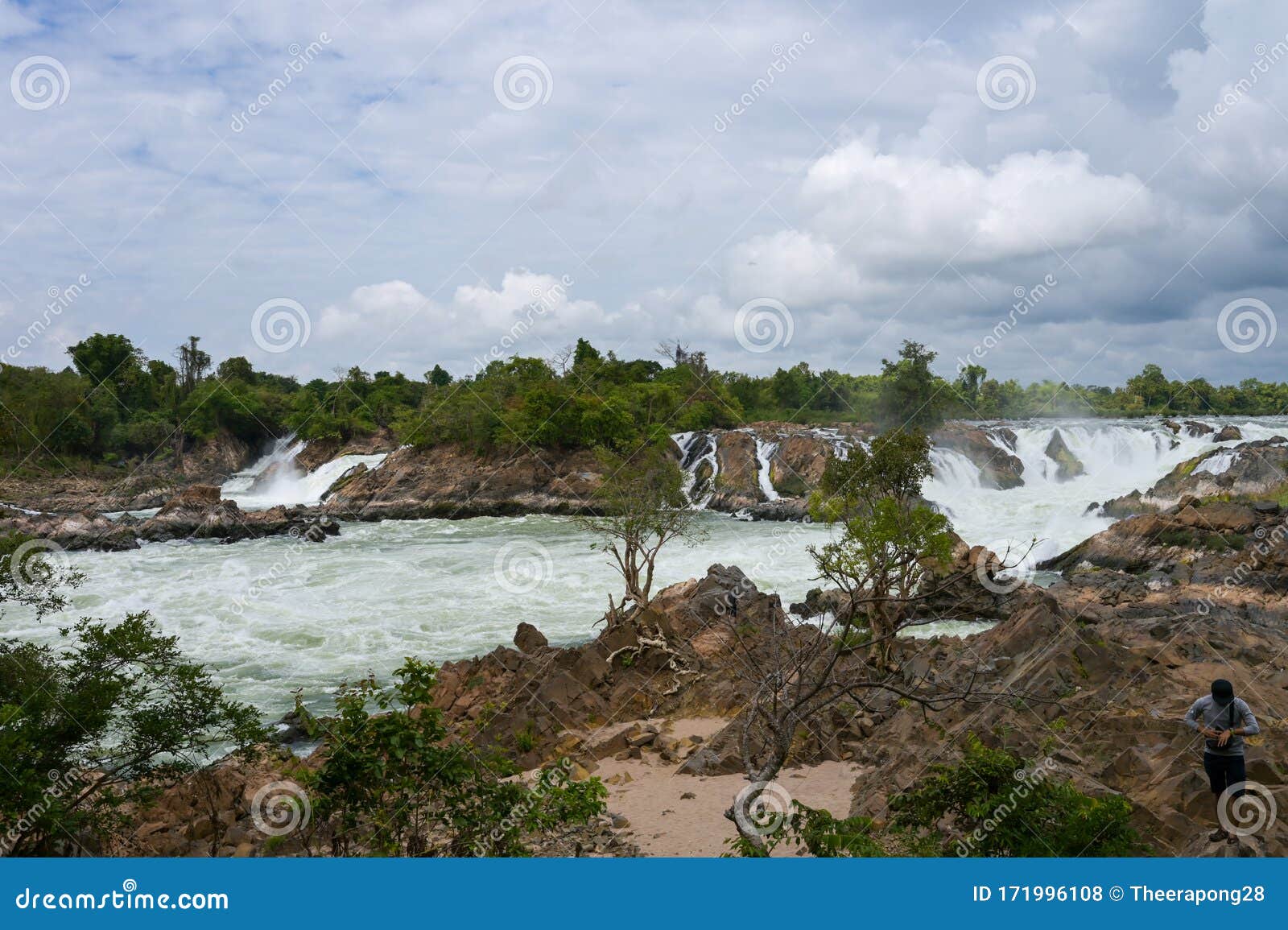 Khone Pha Pheng Waterfall, is Famous Waterfall in Southern of Laos ...