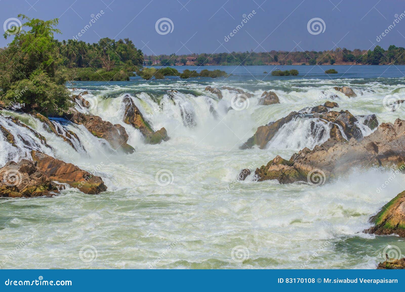 Khone Phapheng Falls stock photo. Image of national, cool - 83170108