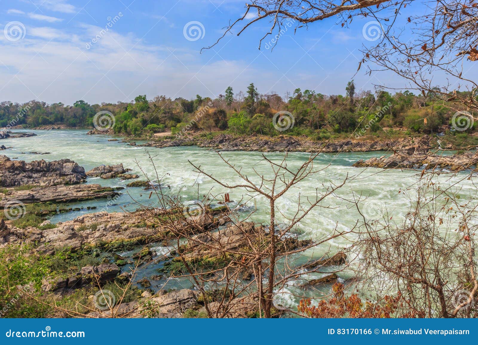 Khone Phapheng Falls stock photo. Image of laos, cool - 83170166