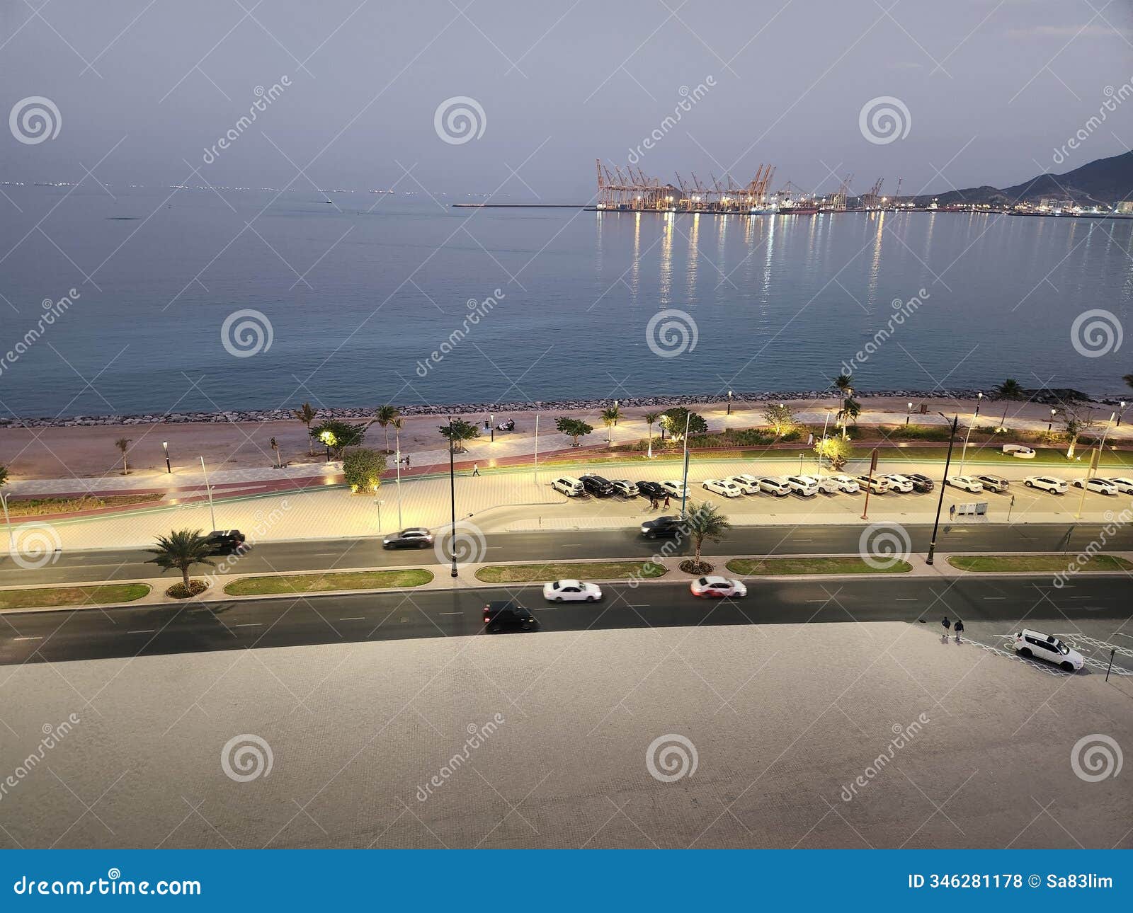 Khor Fakkan Corniche View, Sharjah, UAE Stock Photo - Image of view ...