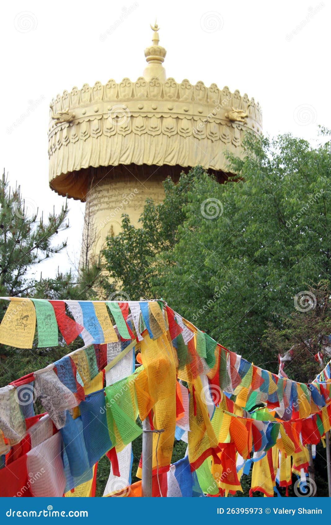 Khor and flags stock image. Image of tibetian, color - 26395973