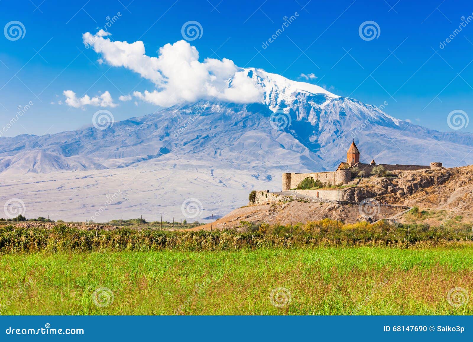 Khor Virap Monastery stock photo. Image of armenian, medieval - 68147690
